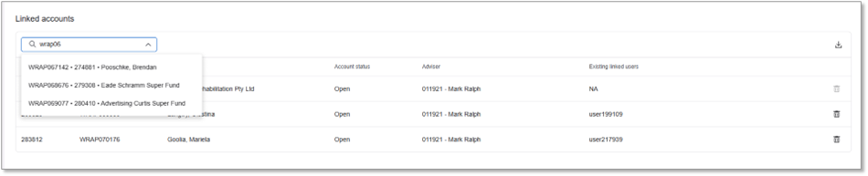 How do I link or delink a username to accounts? – Netwealth